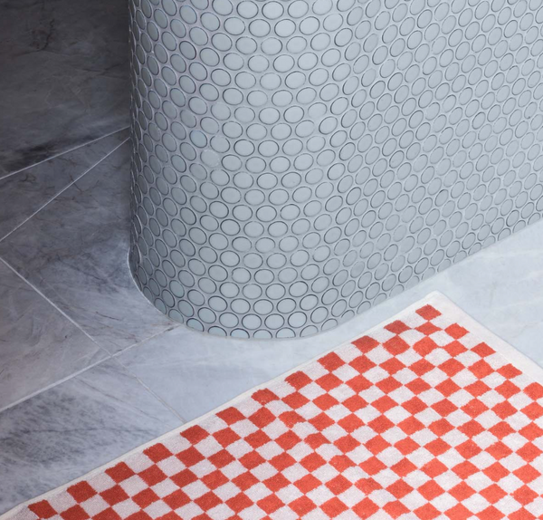 BAINA Organic Cotton Bath Mat Beppu - Paloma Sun & Ecru | Mr Kitly